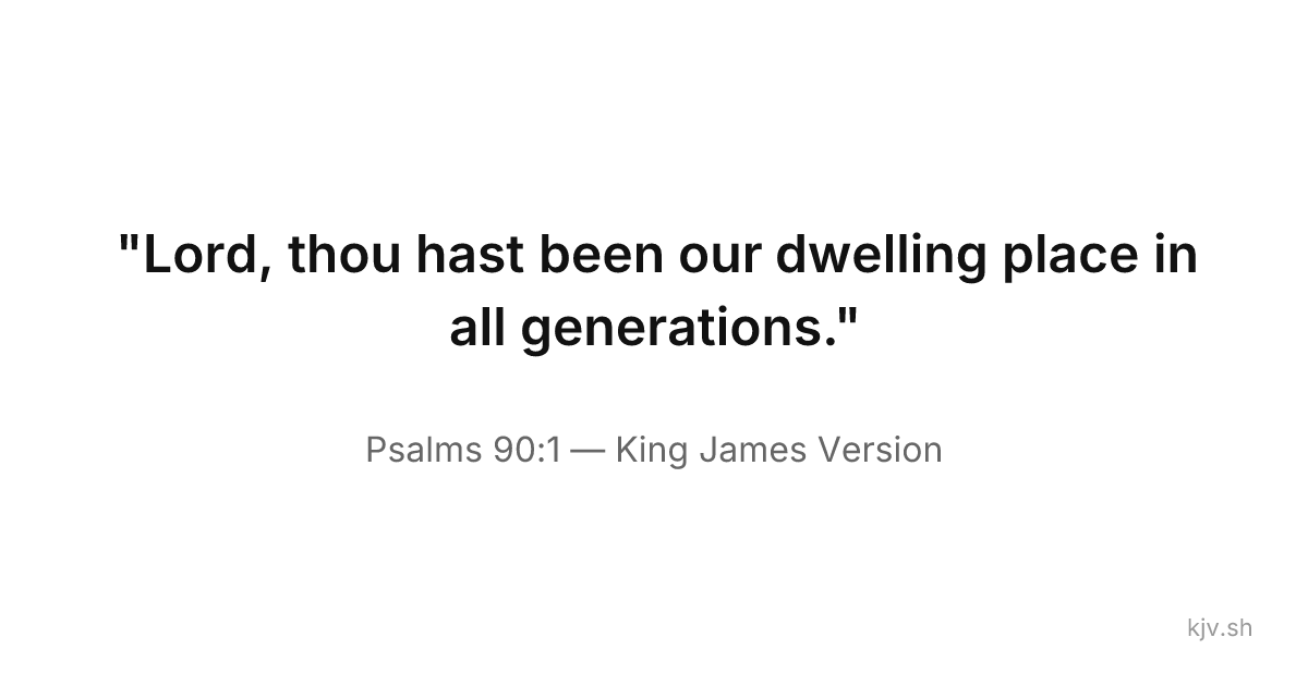 Psalms 90 - King James Version Bible